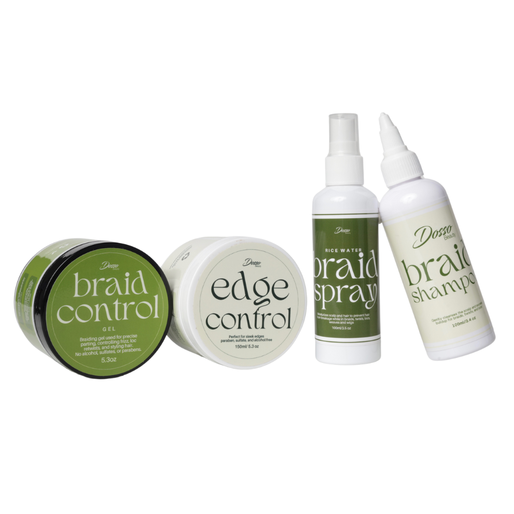 Dosso Beauty Braid Hydration Bundle – Shampoo, Gel, Spray & Edge ...